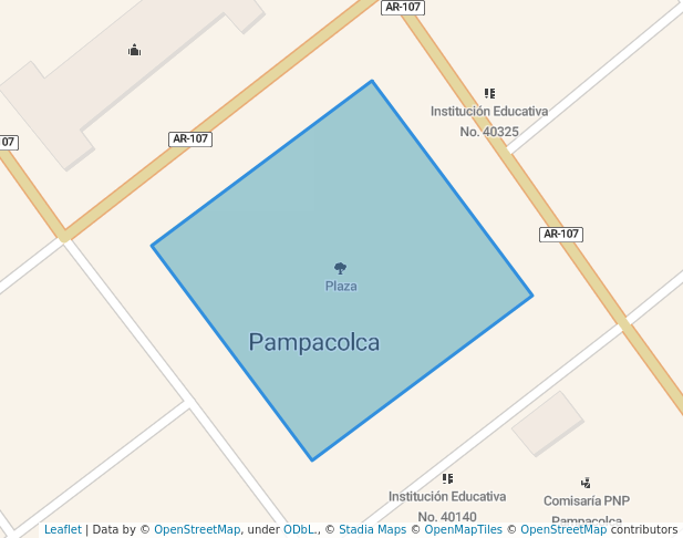 Plaza in Pampacolca | Map and Routes