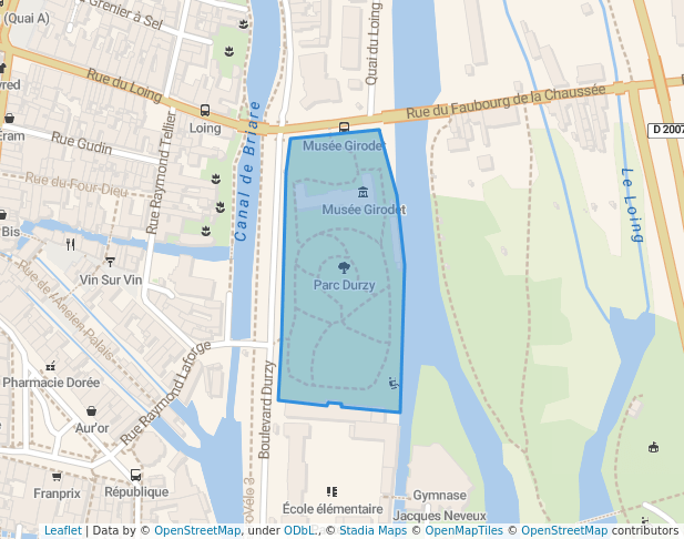 Parc Durzy in Montargis | Map and Routes