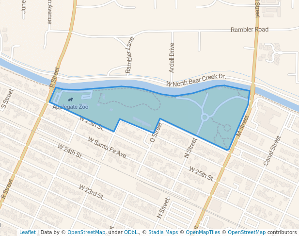 Applegate Park Mountain in Merced | Map and Routes