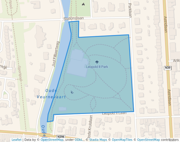 Leopold II Park in Nieuwpoort | Map and Routes