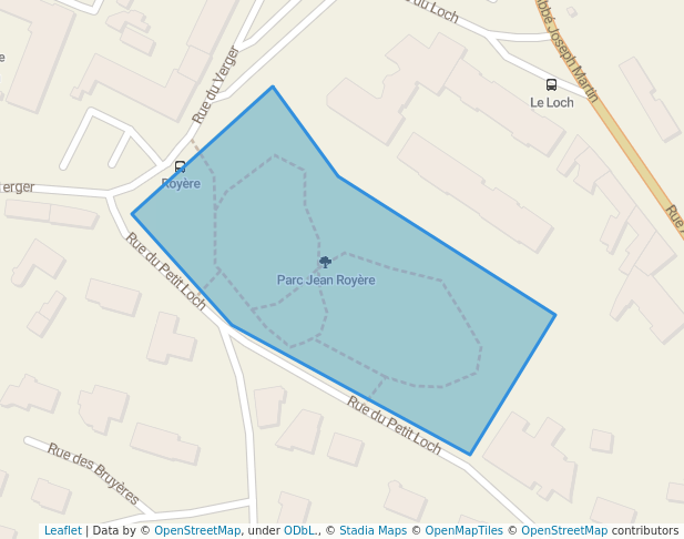 Parc Jean Royère in Auray | Map and Routes