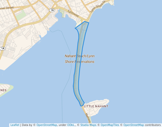 Nahant Beach/Lynn Shore Reservations in Nahant | Map and Routes