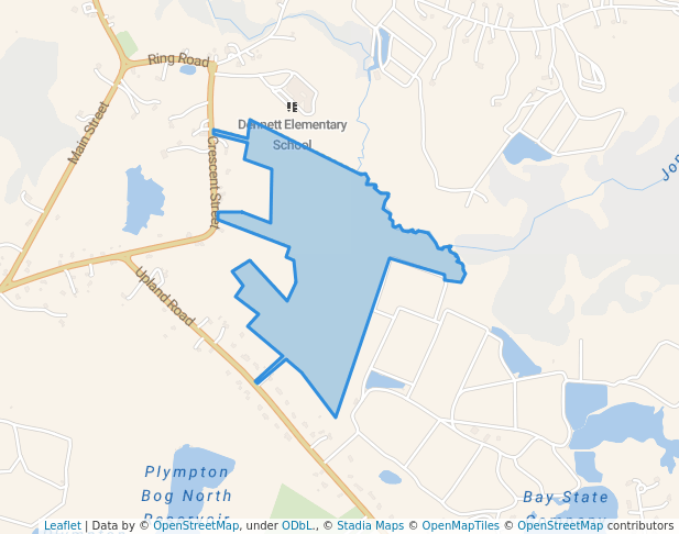 Land Behind Dennett School in Plympton | Map and Routes