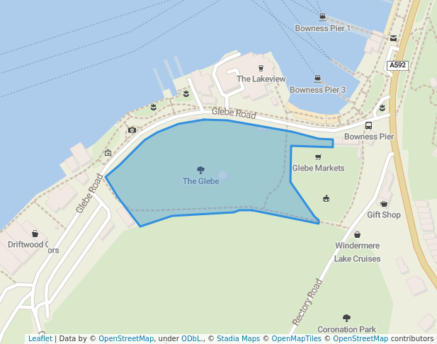 The Glebe in Bowness-on-Windermere | Map and Routes