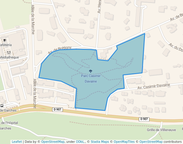 Parc Casimir Davaine in Garches | Map and Routes