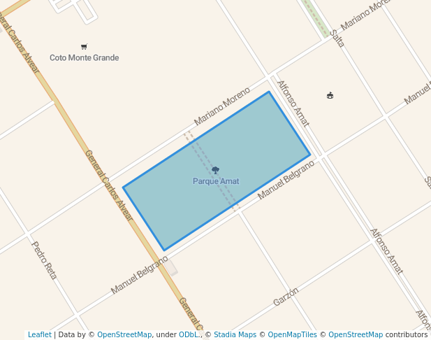 Parque Amat in Monte Grande | Map and Routes