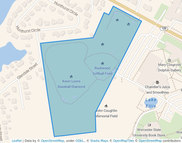Rockwood Field in Worcester | Map and Routes