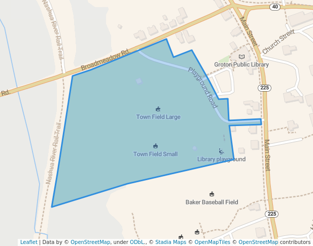 Hanson Playground in Groton | Map and Routes