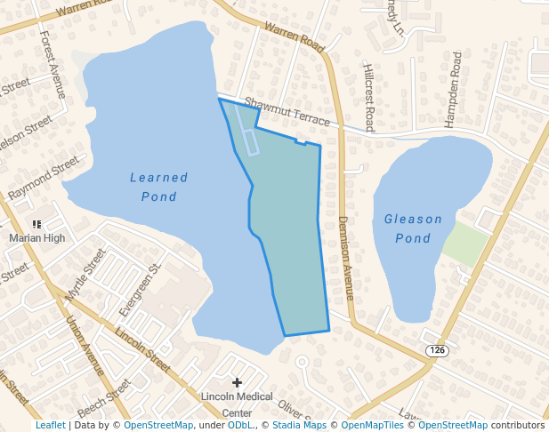 Learned Park in Framingham | Map and Routes