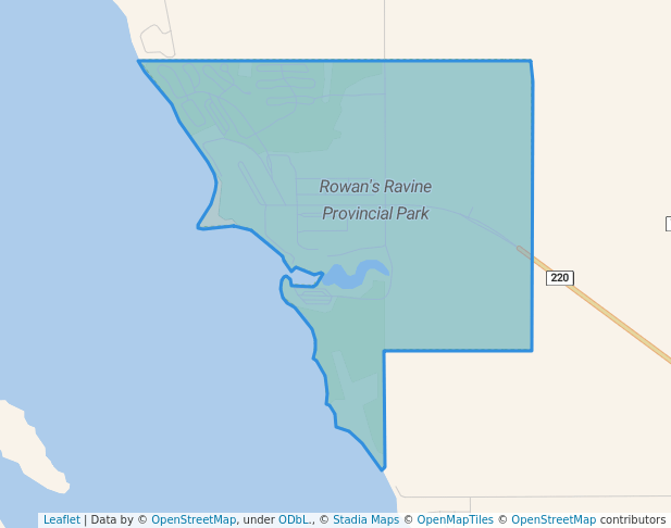 Rowan's Ravine Provincial Park in Dilke | Map and Routes
