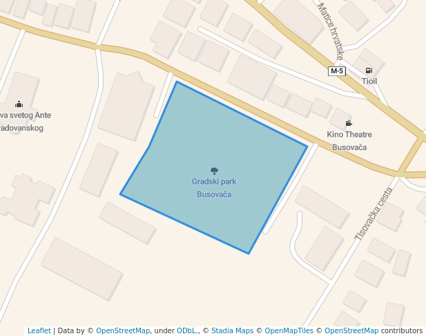 Gradski park Busovača in Busovača | Map and Routes