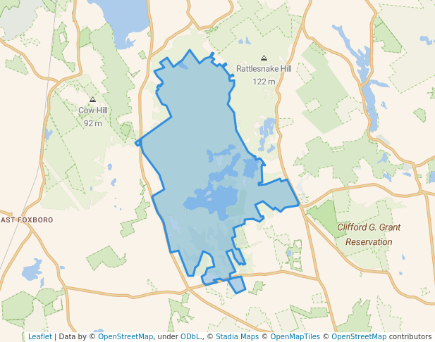 Borderland State Park in Sharon | Map and Routes