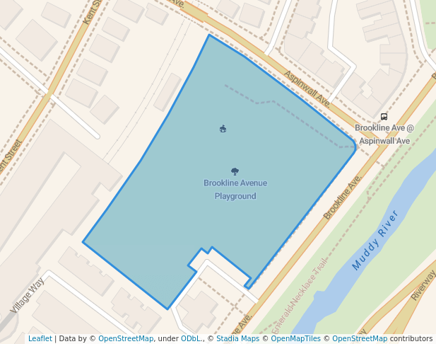Brookline Avenue Playground in Brookline | Map and Routes