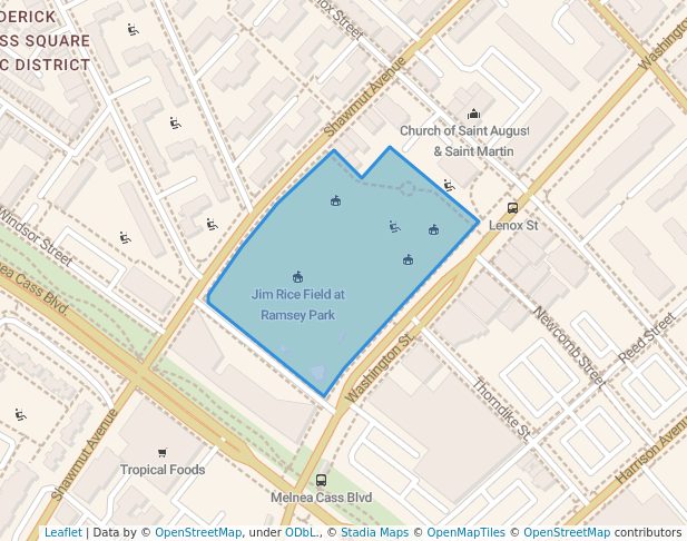 Ramsay Park in Boston | Map and Routes