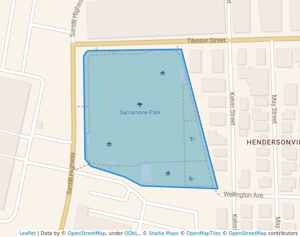 Sacramone Park in Everett | Map and Routes