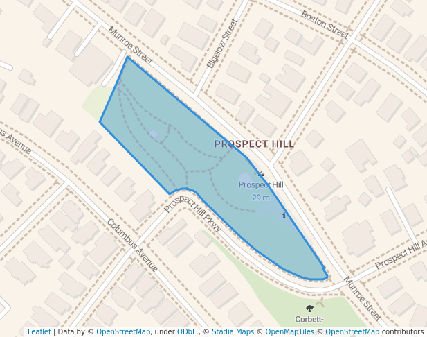 Prospect Hill Park in Somerville | Map and Routes