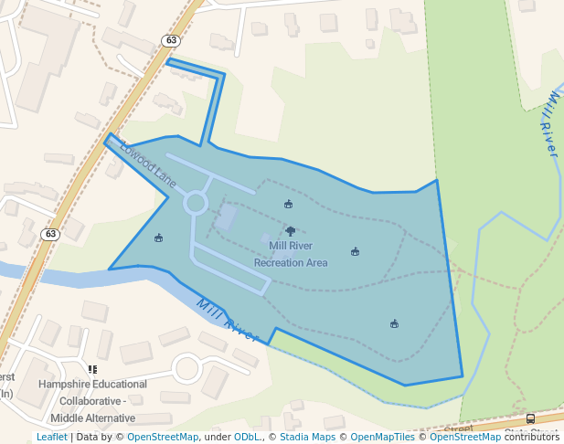 Mill River Recreation Area in Amherst | Map and Routes