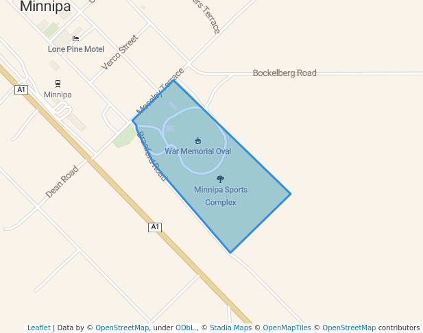 Minnipa Sports Complex in Minnipa | Map and Routes