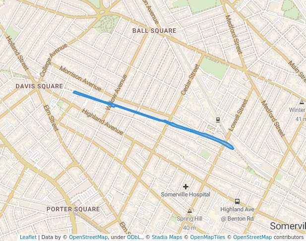 Community Path in Somerville | Map and Routes