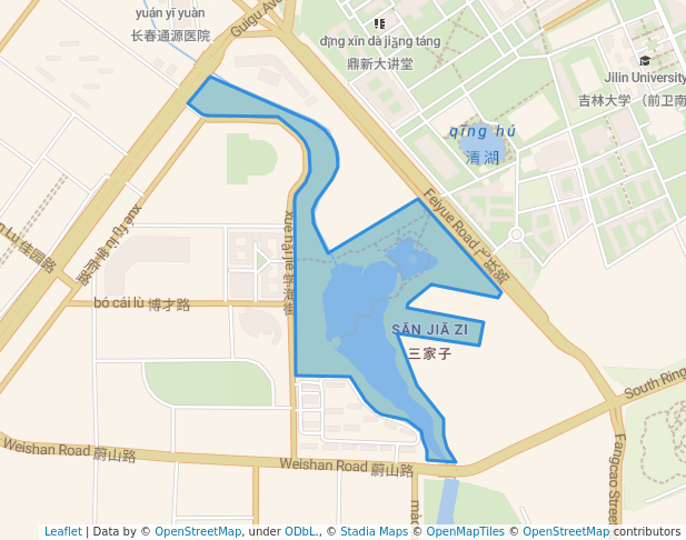 观澜湖公园 Guanlanhu Park in Chang Chun Shi | Map and Routes