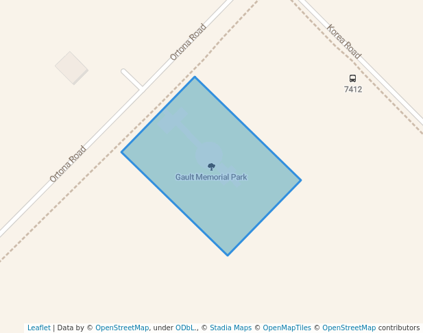 Gault Memorial Park in Edmonton | Map and Routes