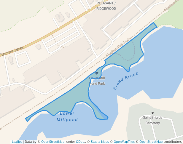 Lower Mill Pond Park in Easthampton | Map and Routes