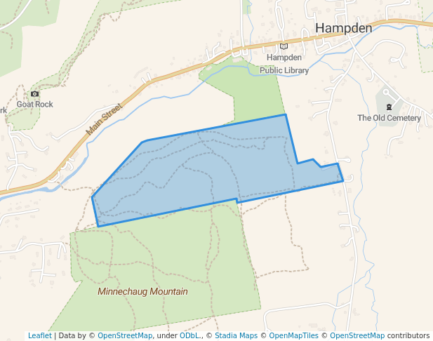 Minnechaug Mountain in Hampden | Map and Routes