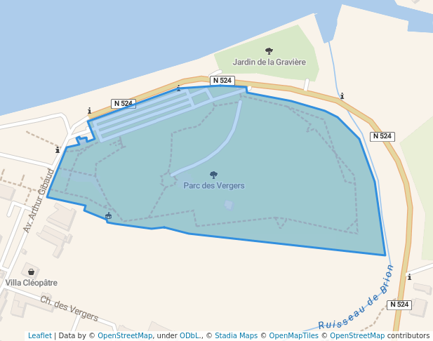 Parc des Vergers in Langon | Map and Routes