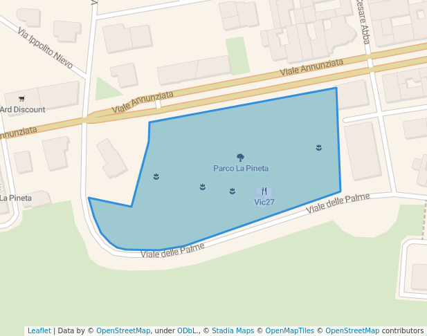 Parco La Pineta in Priolo Gargallo | Map and Routes
