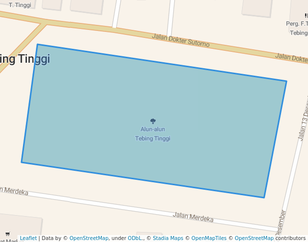 Alun-alun Tebing Tinggi in Tebing Tinggi | Map and Routes