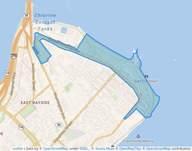 Eastern Promenade in Portland | Map and Routes