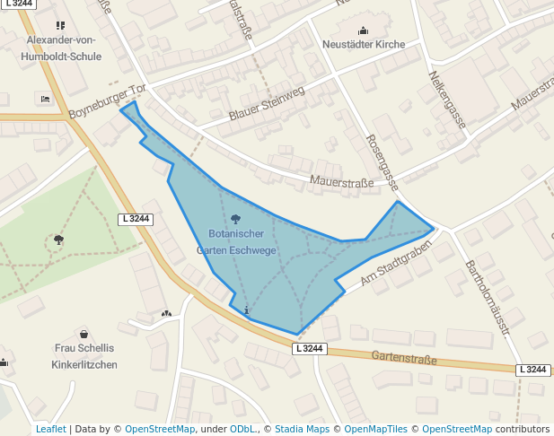 Botanischer Garten Eschwege in Eschwege | Map and Routes