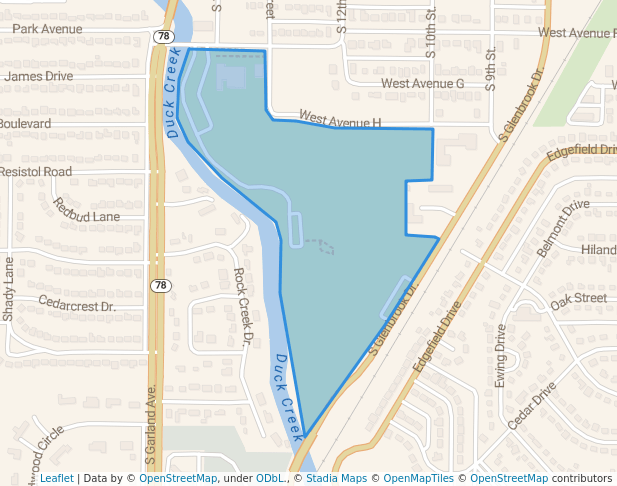 Garland Central Park in Garland | Map and Routes