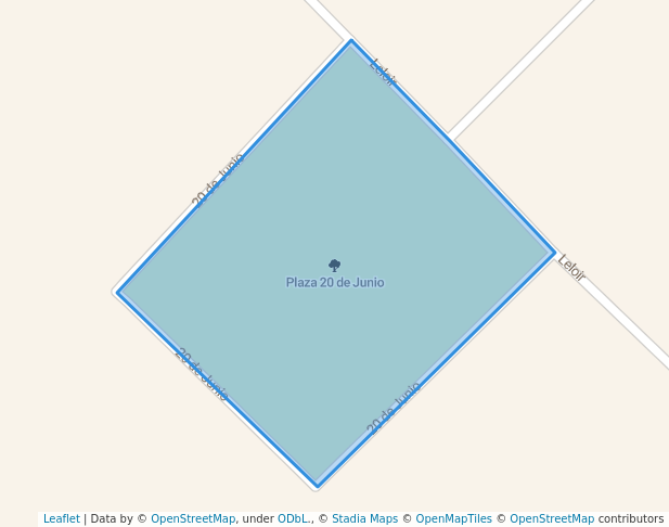 Plaza 20 de Junio in Marcos Paz | Map and Routes