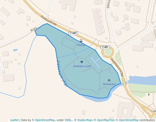 Jõekääru park in Laagri | Map and Routes