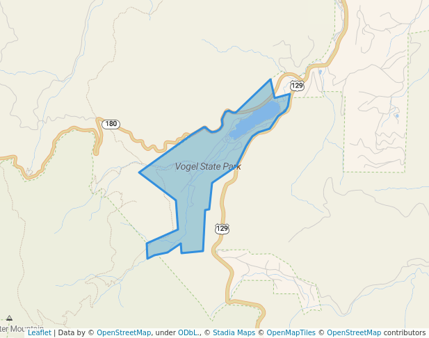 Vogel State Park in Blairsville | Map and Routes