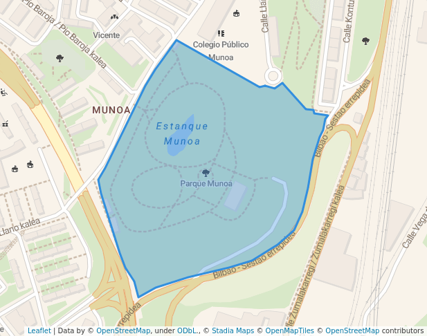 Parque Munoa in Barakaldo | Map and Routes