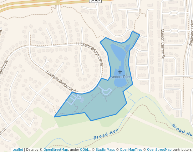 Lyndora Park in Ashburn | Map and Routes