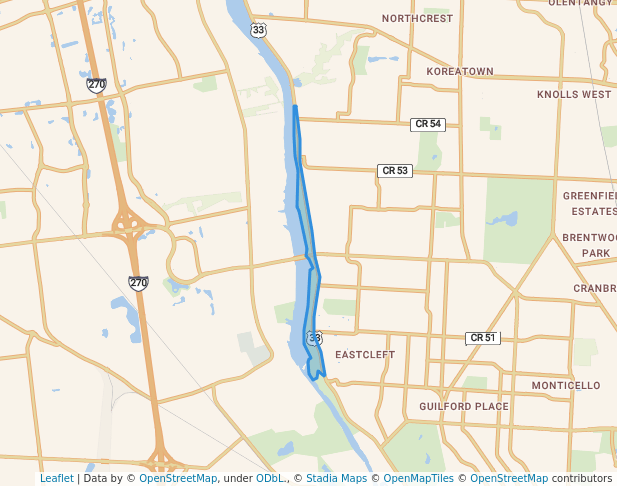 James J. Thomas Park in Upper Arlington | Map and Routes