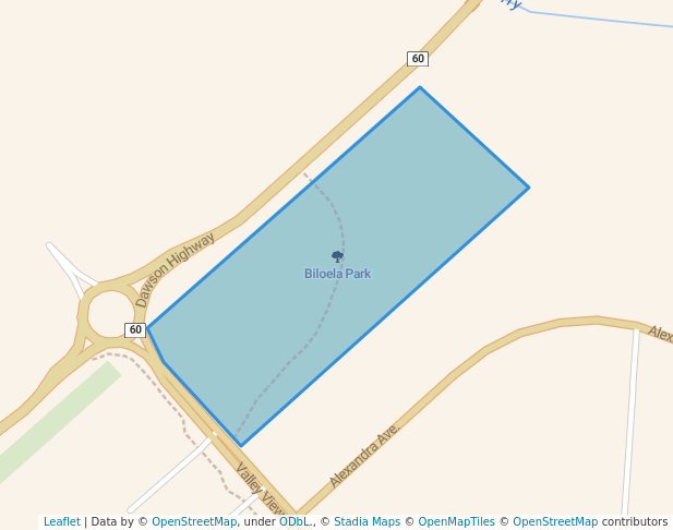 Biloela Park in Biloela | Map and Routes