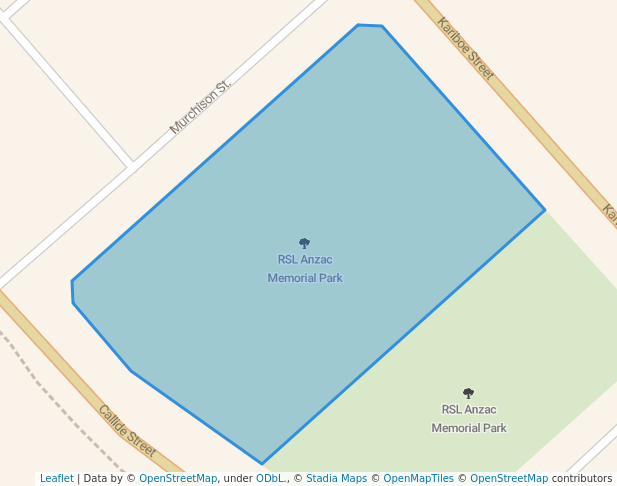 RSL Anzac Memorial Park in Biloela | Map and Routes