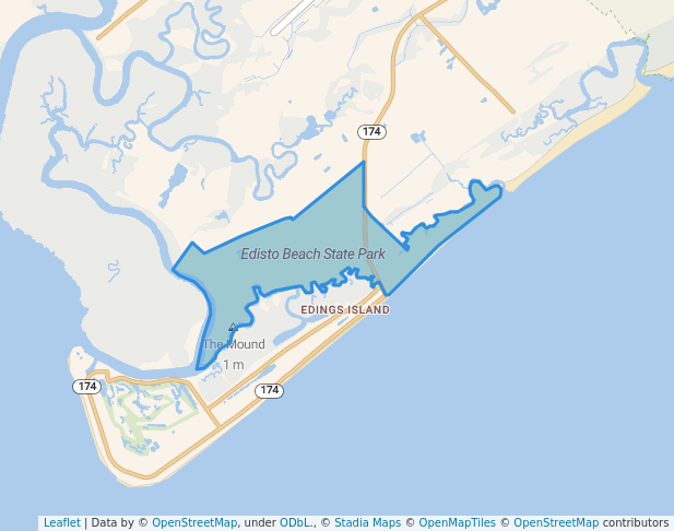 Edisto Beach State Park in Edisto Island | Map and Routes