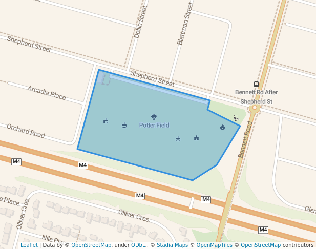 Potter Field in Colyton | Map and Routes