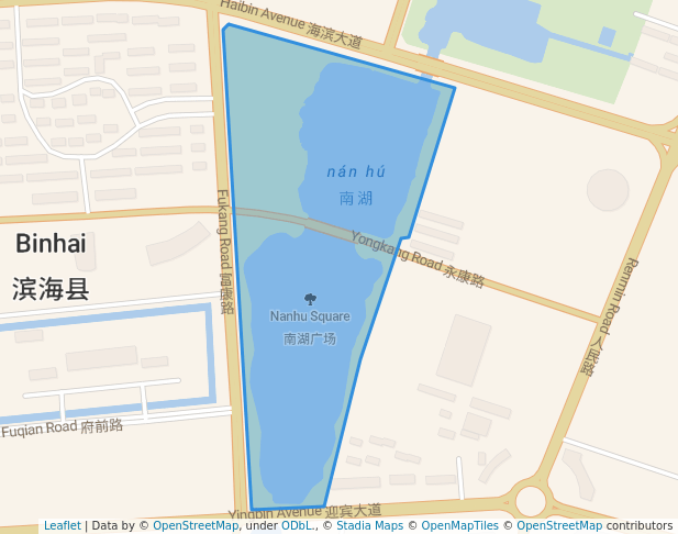 Nanhu Square in Yan Cheng Shi | Map and Routes