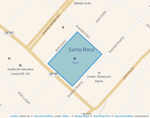 Plaza in Santa Rosa | Map and Routes