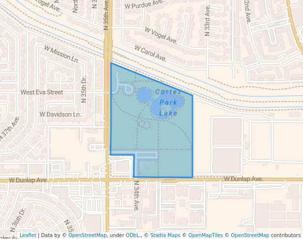 Cortez Park in Phoenix | Map and Routes