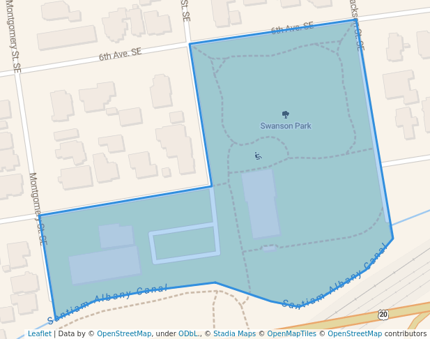 Swanson Park in Albany | Map and Routes