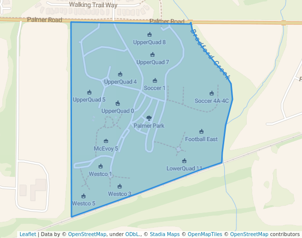 Palmer Park in Madison | Map and Routes