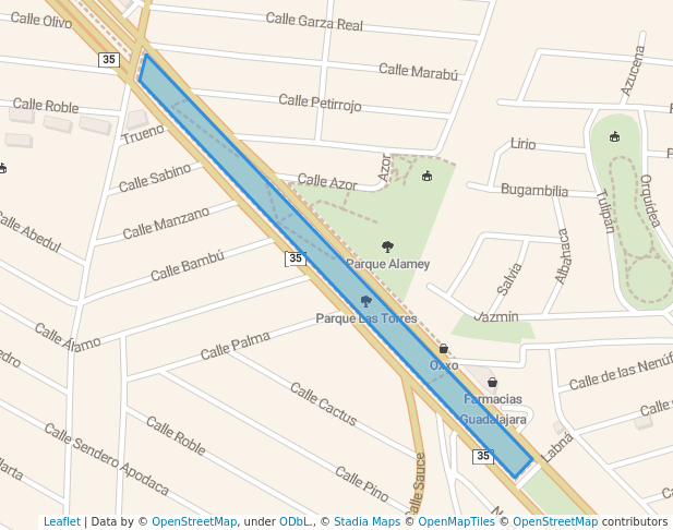 Parque Las Torres in Ciudad Apodaca | Map and Routes