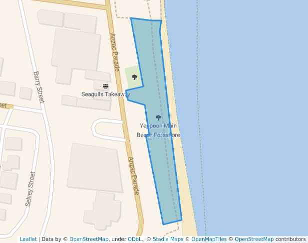 Yeppoon Main Beach Foreshore in Yeppoon | Map and Routes